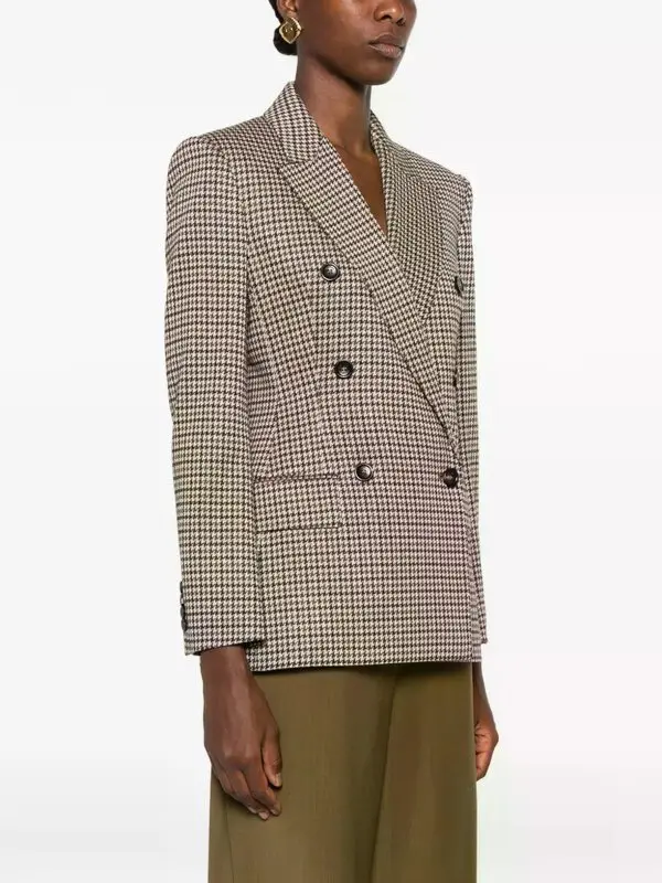 Max Mara Houndstooth Double-breasted Jacket