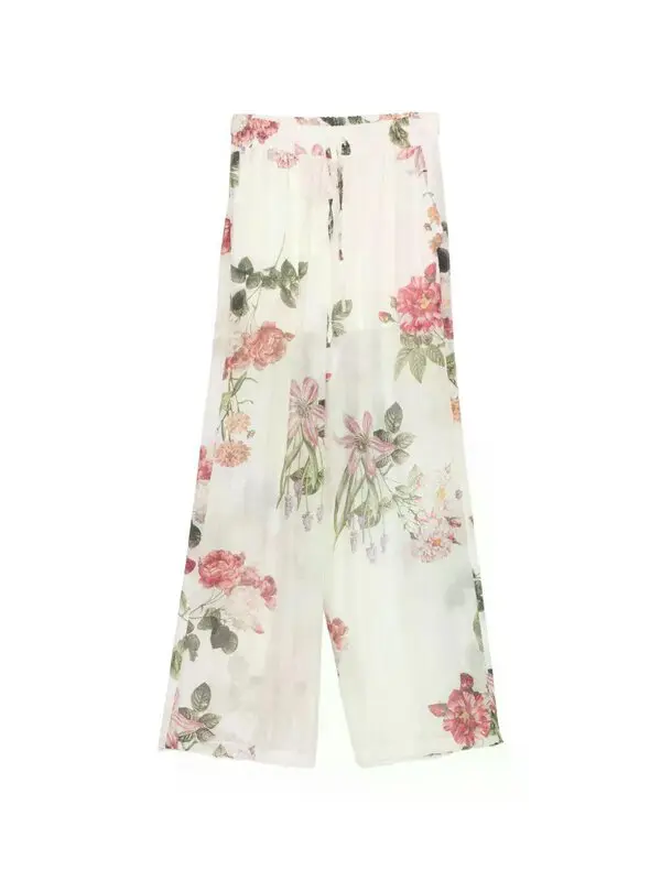 VICOLO Floral Print Trousers