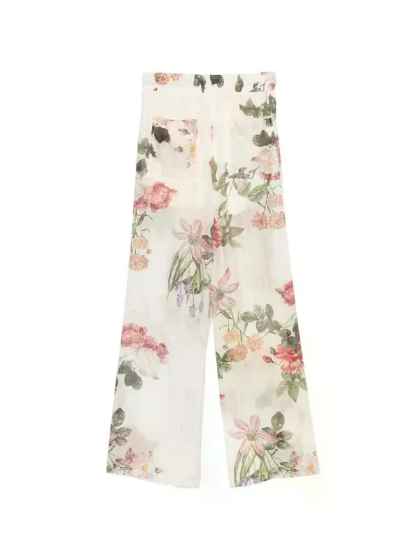 VICOLO Floral Print Trousers