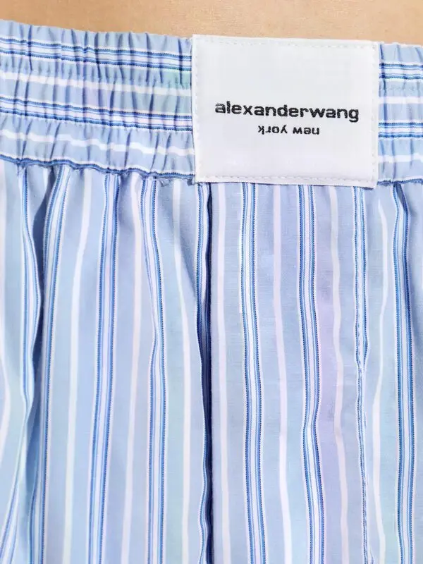 Alexander Wang Vertical Stripe Logo Patch Mini Skirt