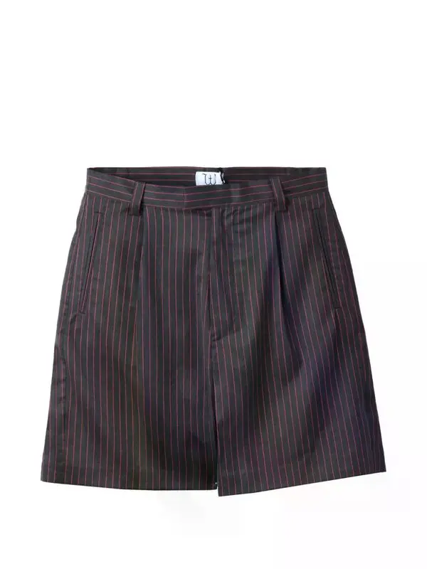WINNIE N.Y.C Pinstripe Pleated Shorts