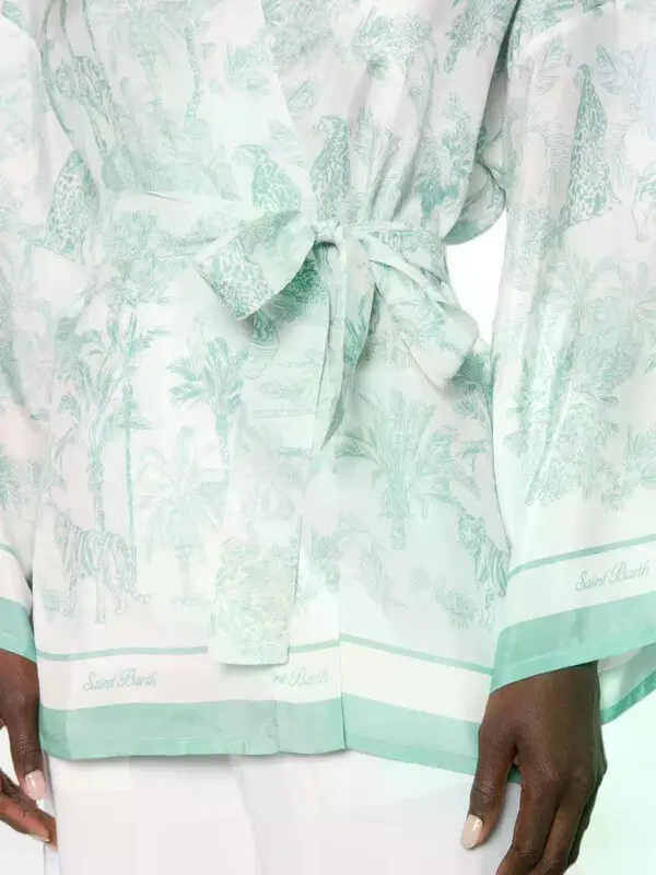MC2 SAINT BARTH Carly" Jungle Print Kimono