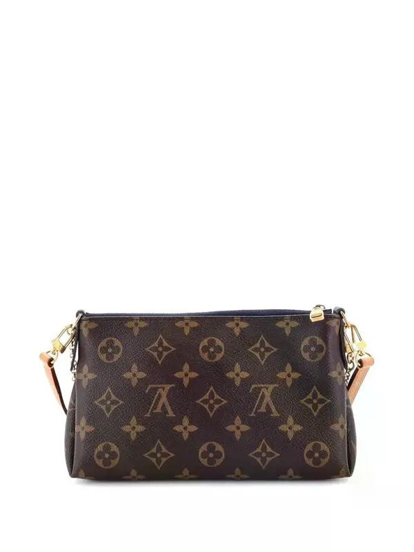 LOUIS VUITTON Pallas Monogram Canvas And Leather Clutch Bag - Blue