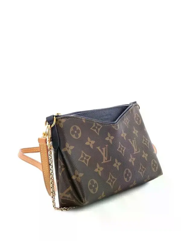 LOUIS VUITTON Pallas Monogram Canvas And Leather Clutch Bag - Blue