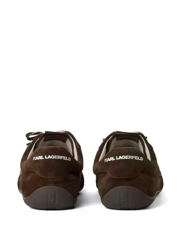 Karl Lagerfeld Suede Embroidered Sneakers