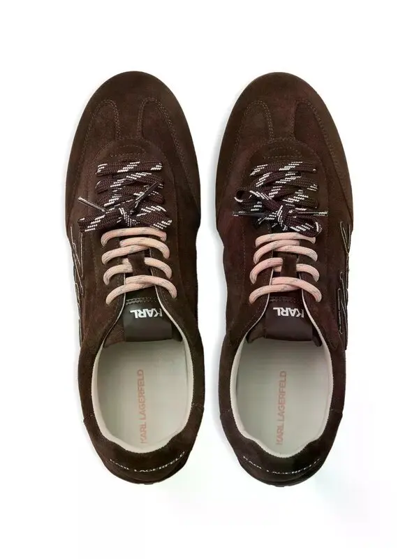 Karl Lagerfeld Suede Embroidered Sneakers