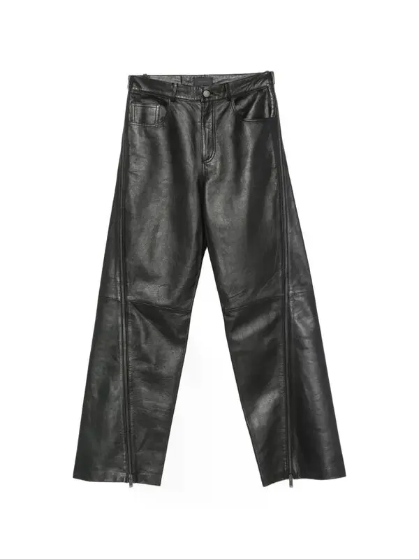 HAIKURE Leather Trousers With Belt Loops