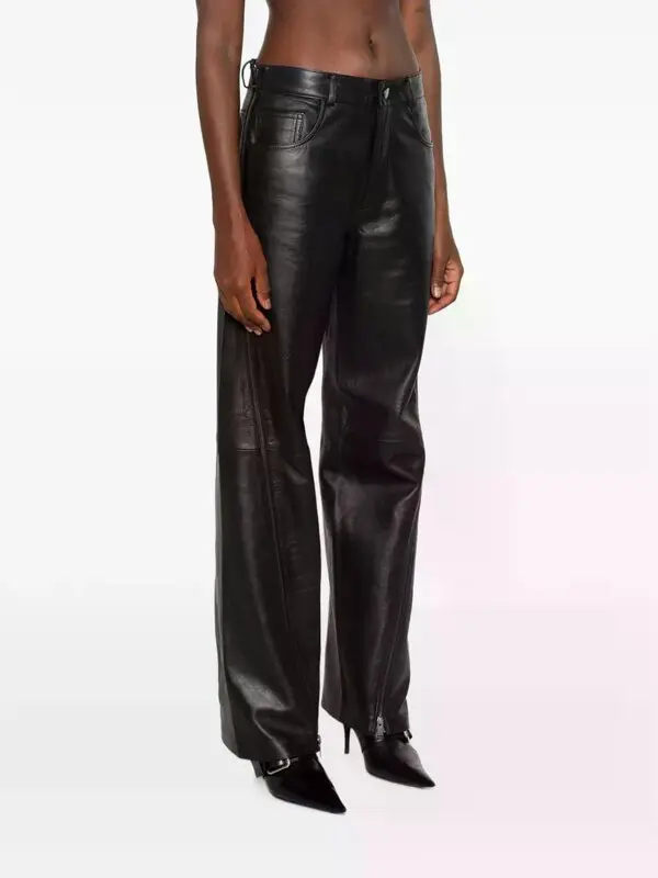 HAIKURE Leather Trousers With Belt Loops