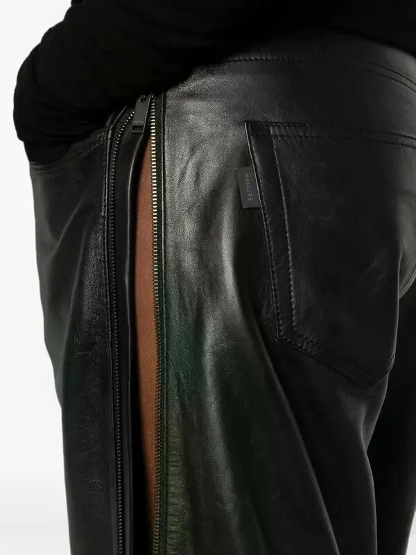 HAIKURE Leather Trousers With Belt Loops