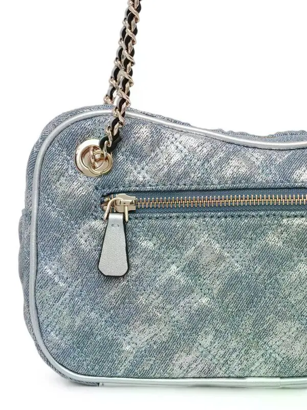Guess Quilted Metallic-finish Shoulder Bag