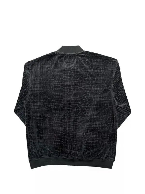 SINCLAIR Croc-jacquard Velour Bomber Jacket