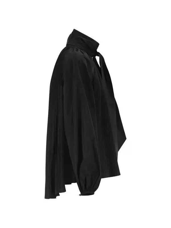 Max Mara Pleated Neck-bow Blouse
