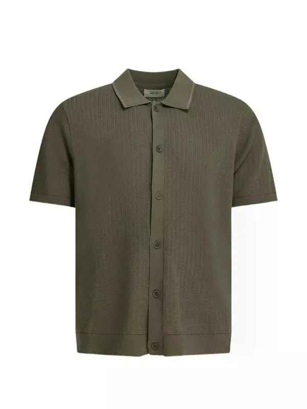 Nn07 Nalo Textured-knit Button-up Shirt
