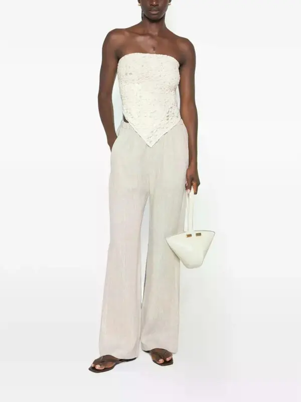 Enza Costa Elasticated Waist Wide-leg Trousers