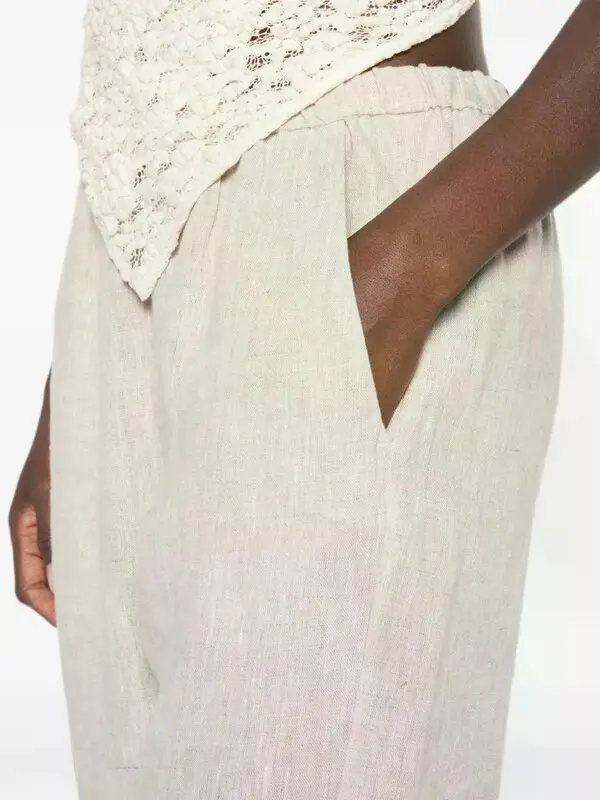 Enza Costa Elasticated Waist Wide-leg Trousers