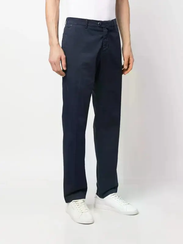 Kiton Off-centre Button Straight-leg Trousers
