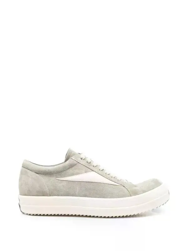 Rick Owens Suede Panelled Sneakers - Grey