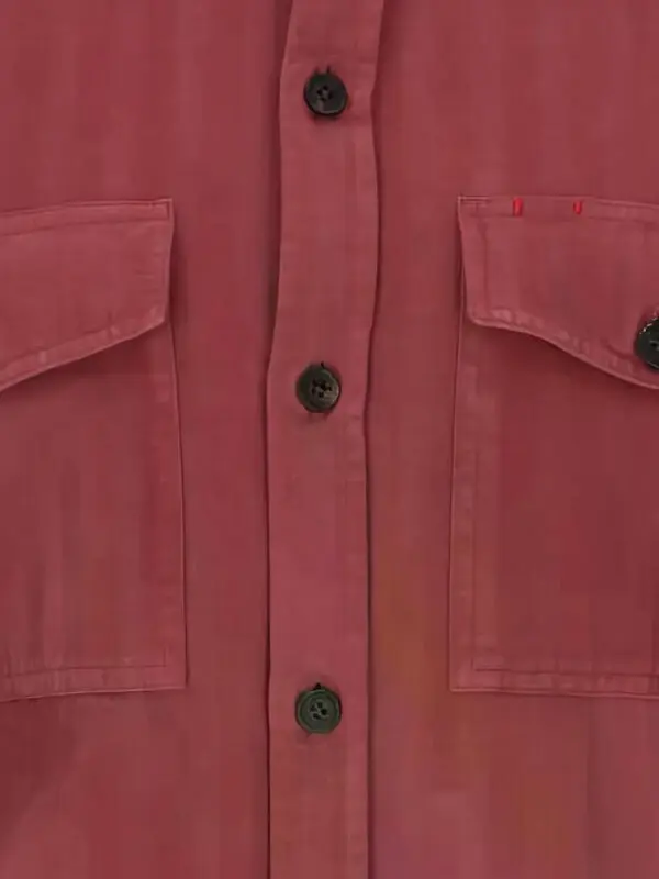 Isaia Herringbone-pattern Shirt Jacket