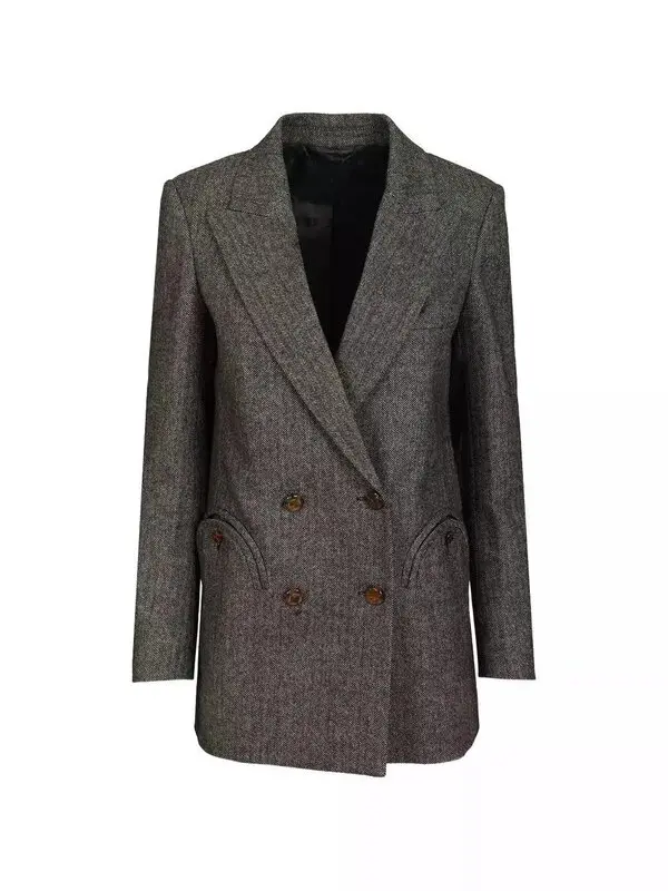 BLAZÉ MILANO Double-breasted Herringbone Blazer