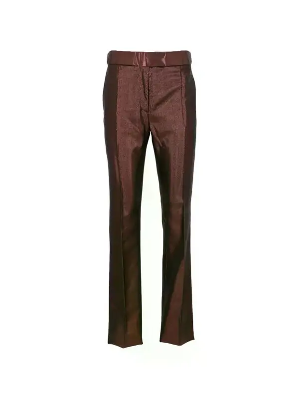 TOM FORD Chocolate Metallic Effect Tailored Trousers