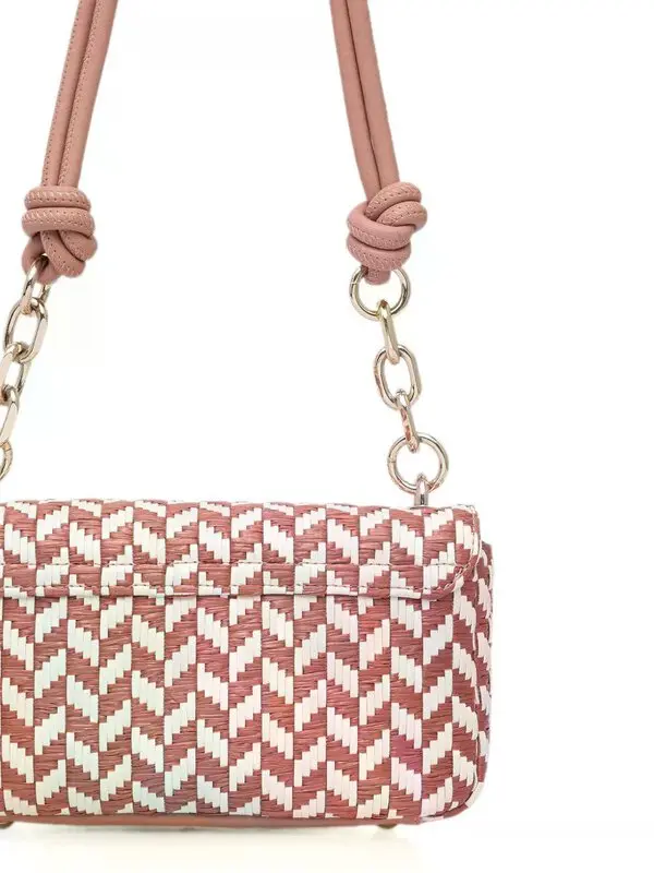 Guess Tessi Woven Chain-link Shoulder Bag - Pink