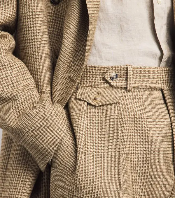 Polo Ralph Lauren Silk-blend Glen Plaid Trousers