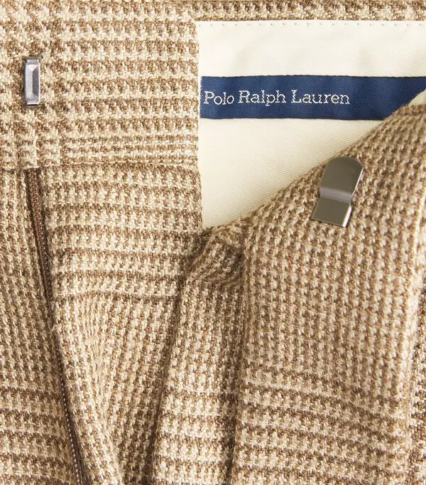 Polo Ralph Lauren Silk-blend Glen Plaid Trousers