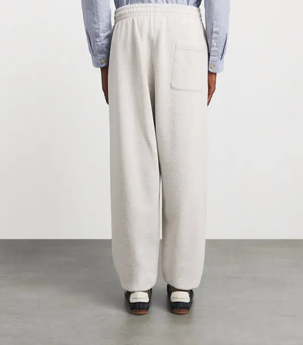Drole De Monsieur Cotton Fleece Slogan Sweatpants