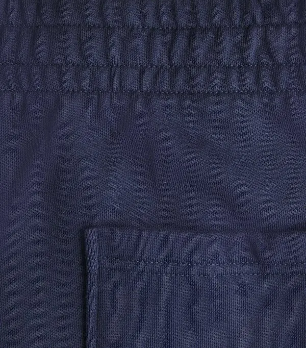 Drole De Monsieur Cotton Fleece Slogan Shorts