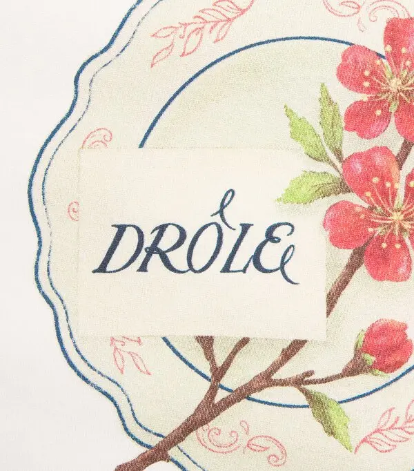 Drole De Monsieur Cotton Porcelain Printed T-shirt - White
