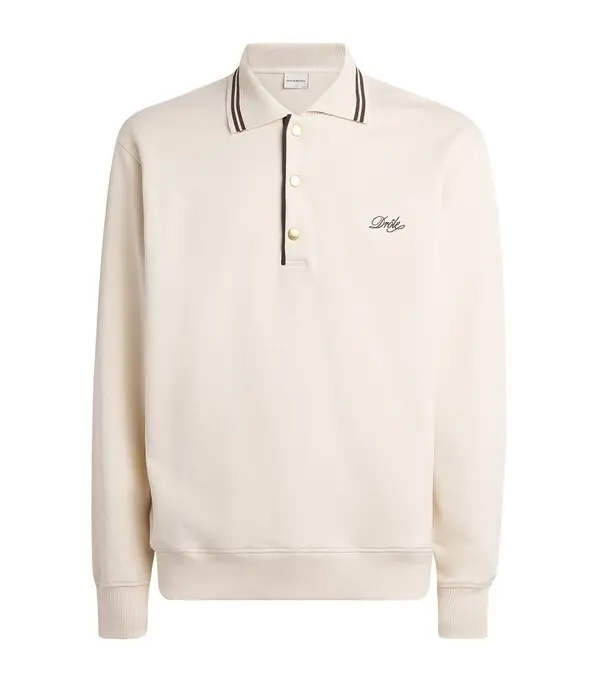 Drole De Monsieur Cotton Pipe-collar Polo Sweatshirt