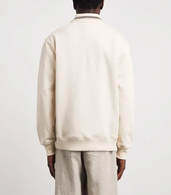 Drole De Monsieur Cotton Pipe-collar Polo Sweatshirt