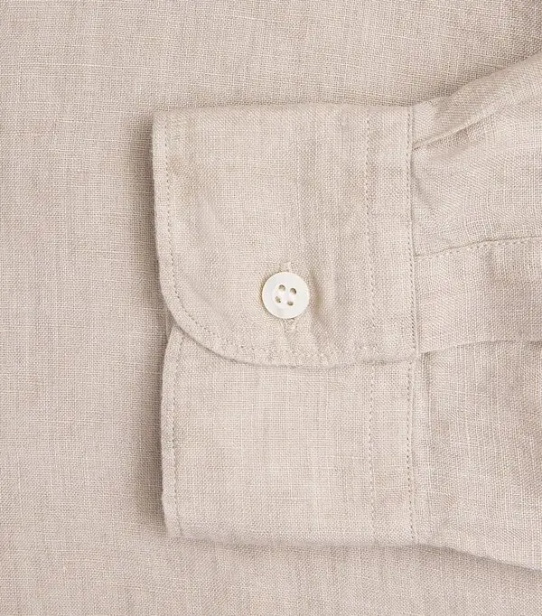 Sunspel Linen Shirt - Brown