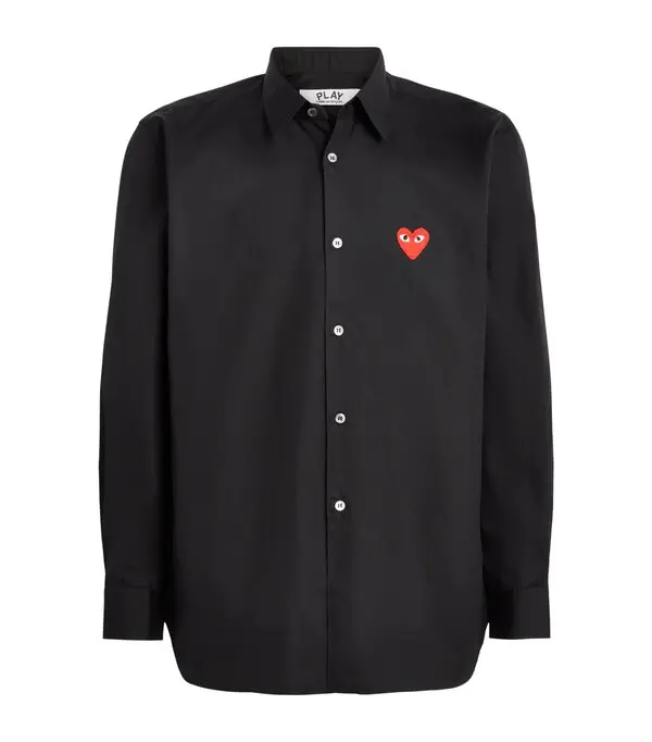 Play Comme Des Garcon Long-sleeve Heart Shirt - Black