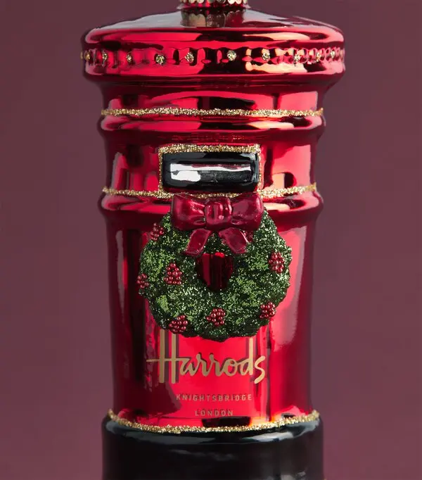 Harrods Wreath Post Box Tree Decoration