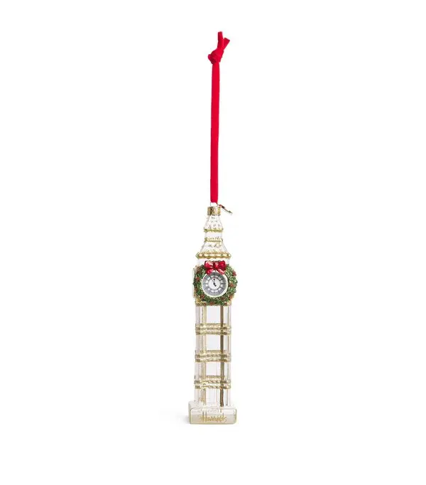 Harrods Clear Big Ben Tree Decoration - Gold