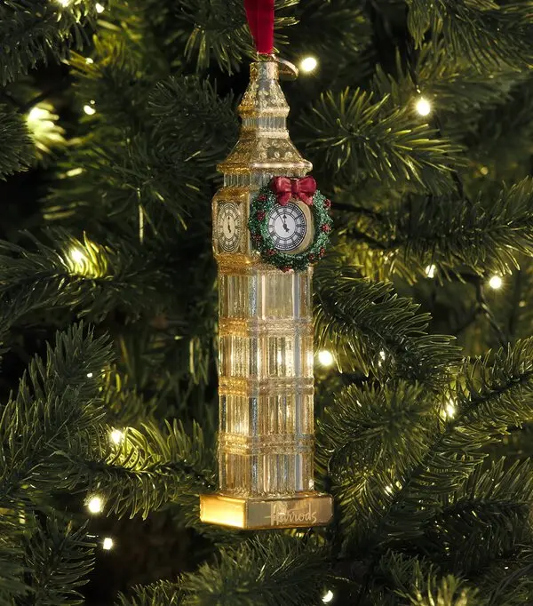 Harrods Clear Big Ben Tree Decoration