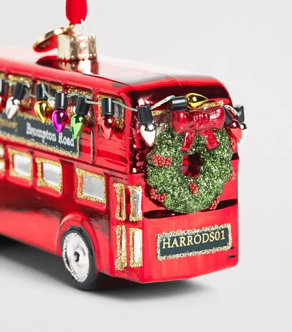 Harrods London Bus With Lights Tree Decoration