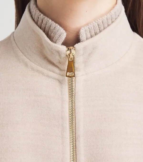 Fabiana Filippi Merino Wool Coat With Sequin Collar - Beige