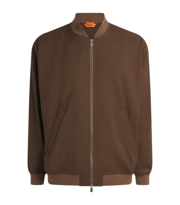 Barena Venezia Virgin Wool Zip-up Bomber Jacket - Brown