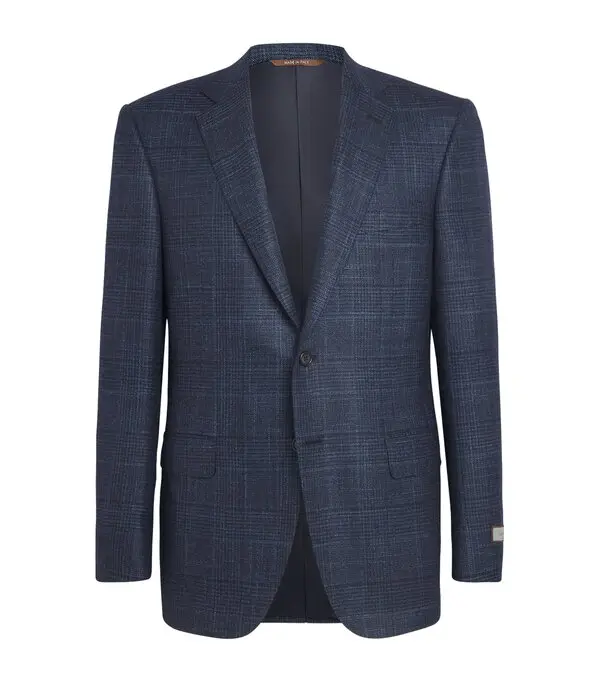 Canali Wool-cashmere-silk Blazer - Navy
