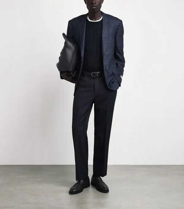 Canali Wool-cashmere-silk Blazer - Navy