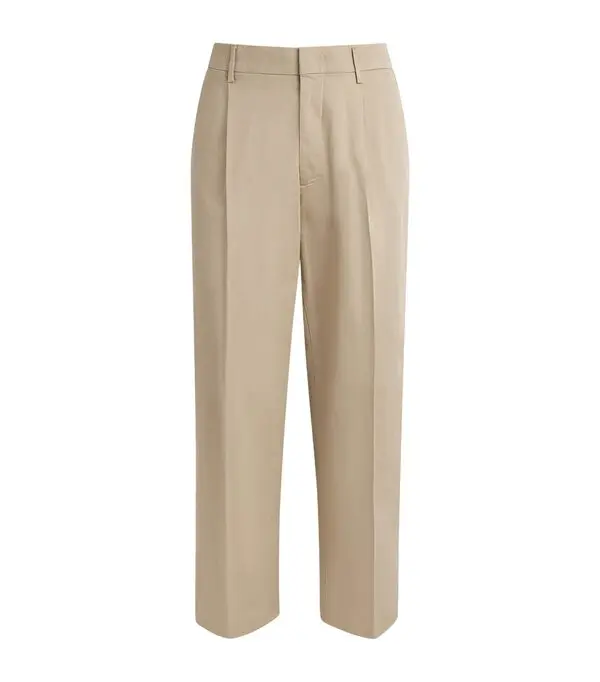 NN.07 Stretch-organic Cotton Kay Pleated Trousers - Beige