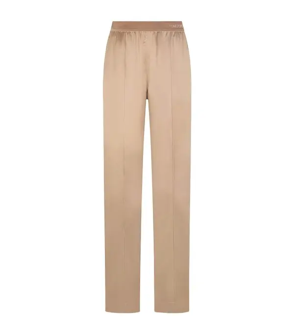 TOM FORD Silk Satin Pyjama Trousers - Beige