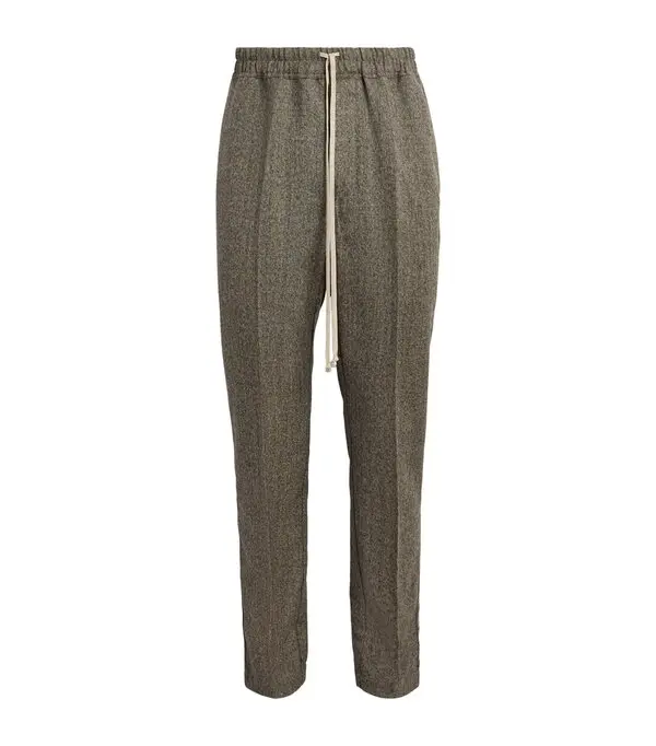 Rick Owens Cotton-wool Drawstring Trousers