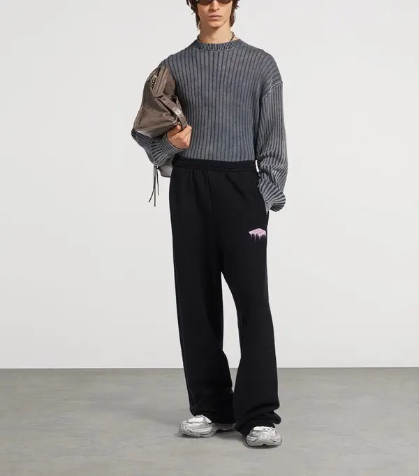 Balenciaga Cotton Wet Brush Baggy Sweatpants