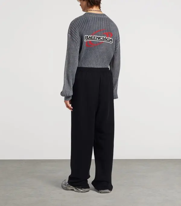 Balenciaga Cotton Wet Brush Baggy Sweatpants