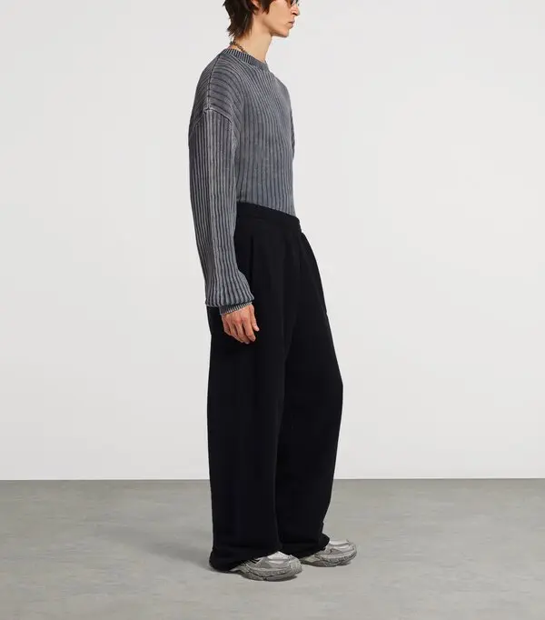 Balenciaga Cotton Wet Brush Baggy Sweatpants