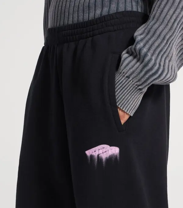 Balenciaga Cotton Wet Brush Baggy Sweatpants