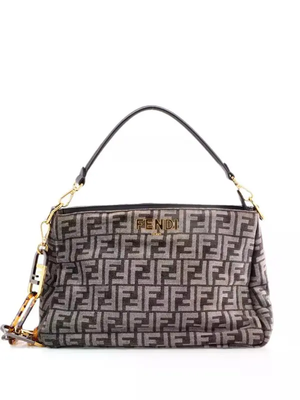 Fendi O'lock Zip Shoulder Bag - Grey